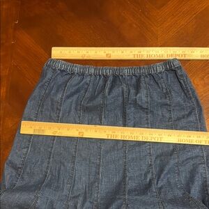 Reba | Skirts | Reba Blue Maxi Trumpet Stretch Denim Long Skirt For ...